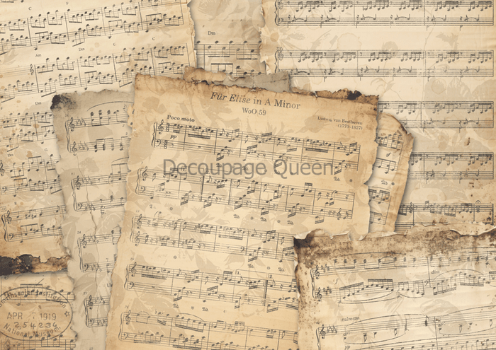Fur Elise Rice Paper (Sheet music) – Pickin' Boots Vintage